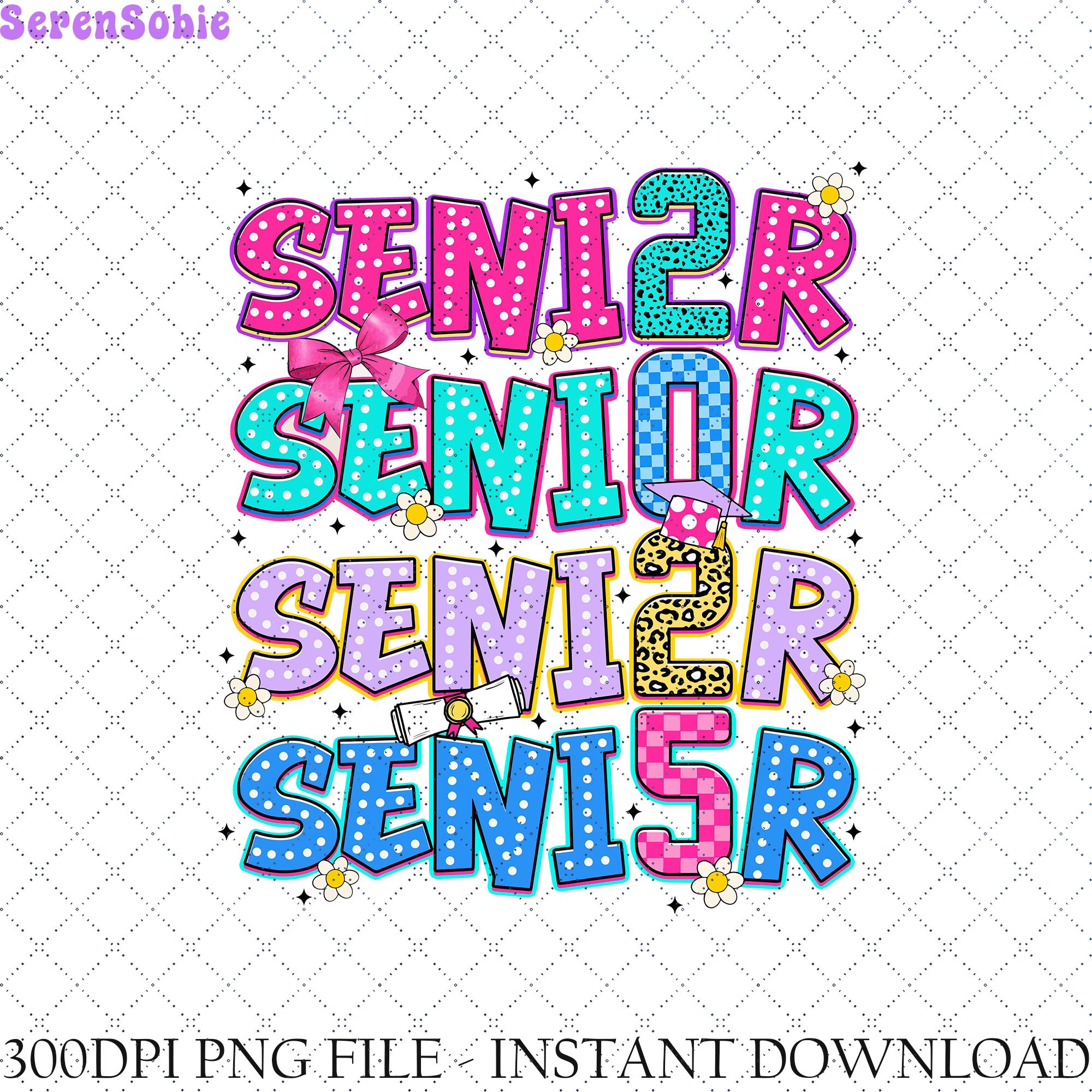 Retro Senior 2025 Png, Pink Bow Png, Senior 2025 Png, Class of 2025 Png ...