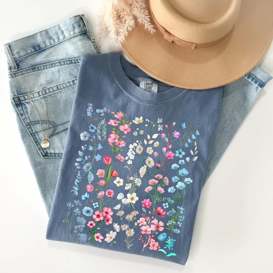 Subtle Flower Transgender Support LGBTQ Shirt, Trans Pride Wildflower ...