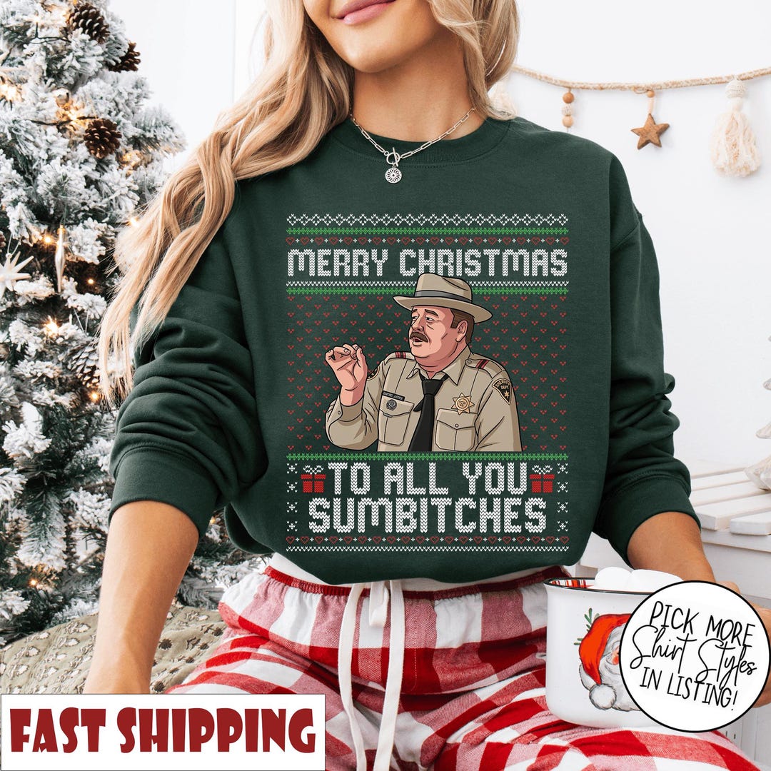 Smokey and the Bandit Shirt, Merry Christmas Too All You Sumbitches ...