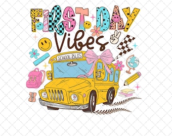 Retro Groovy Back to School Png, Back to School Png, First Day of ...