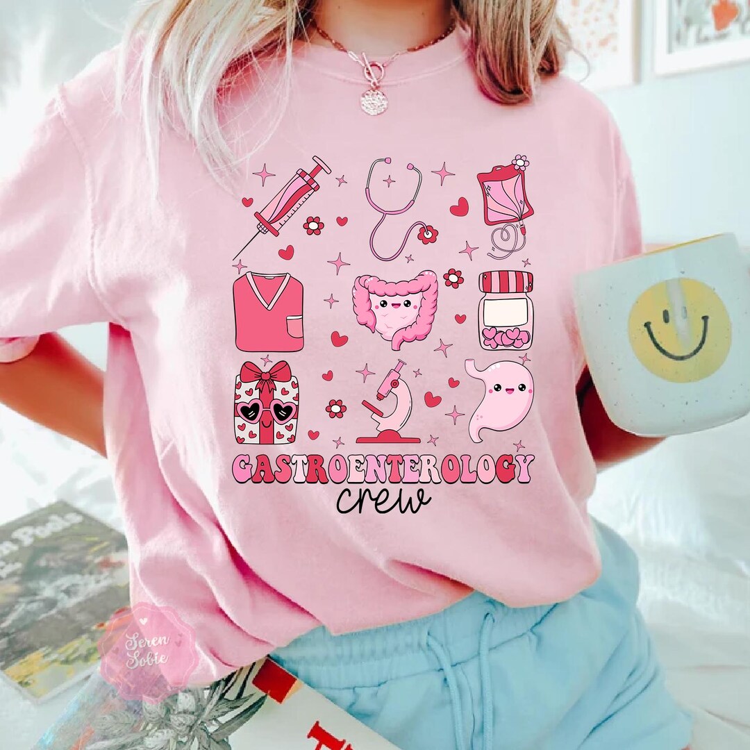 Gastroenterology Crew Valentine Shirt, GI Nurse Valentine's Day Shirt ...