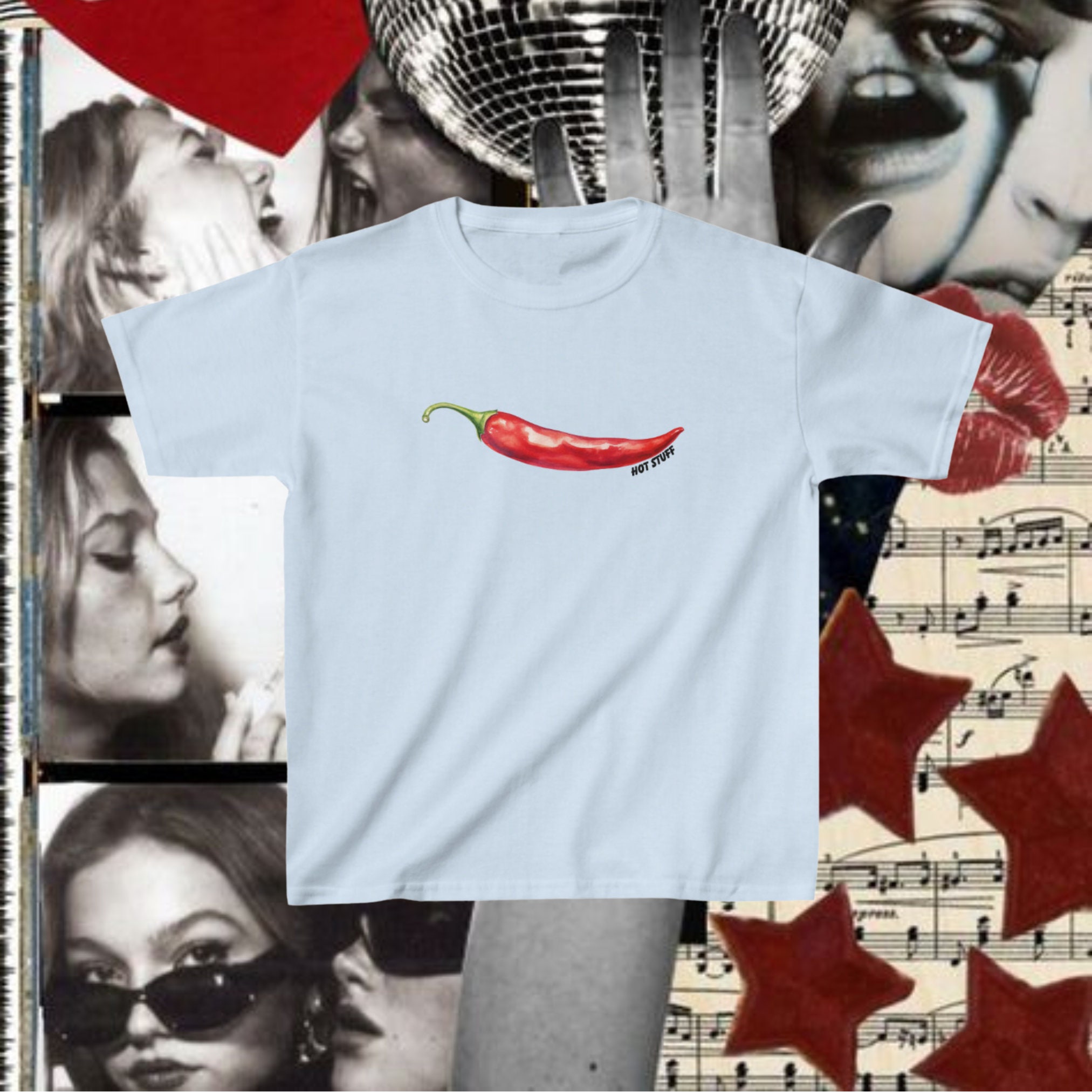 Chilli Pepper Shirt Baby Tee | Chilli Pepper, 90s Baby Tee, Chilli Gift ...