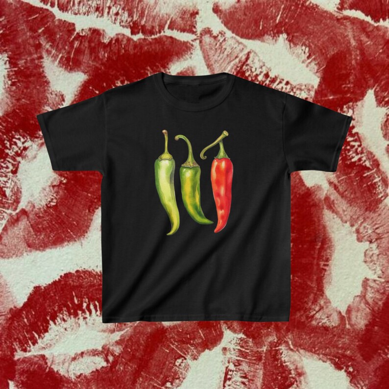 Chilli Pepper Baby Tee Chilli Pepper Shirt, Coquette Baby Tee, Y2k Baby ...