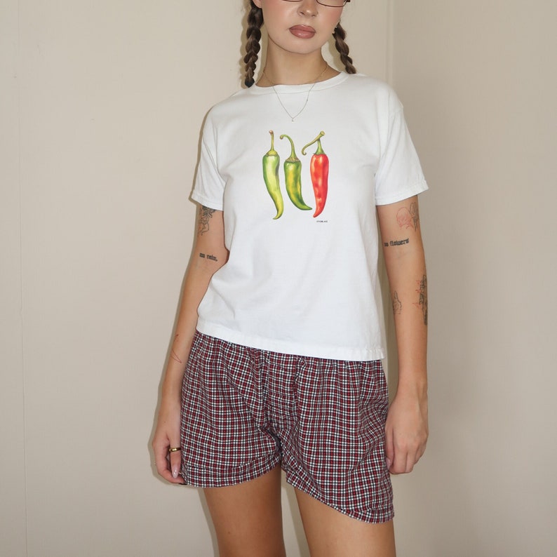 Chilli Pepper Baby Tee Chilli Pepper Shirt, Coquette Baby Tee, Y2k Baby ...