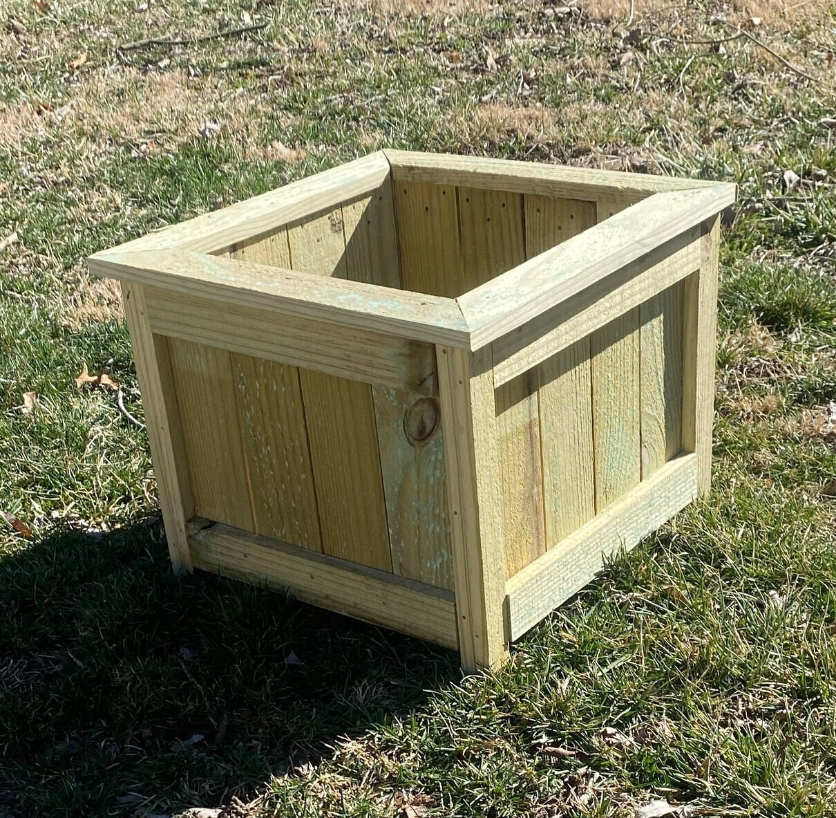 Rustic Wood Planter Box - Etsy