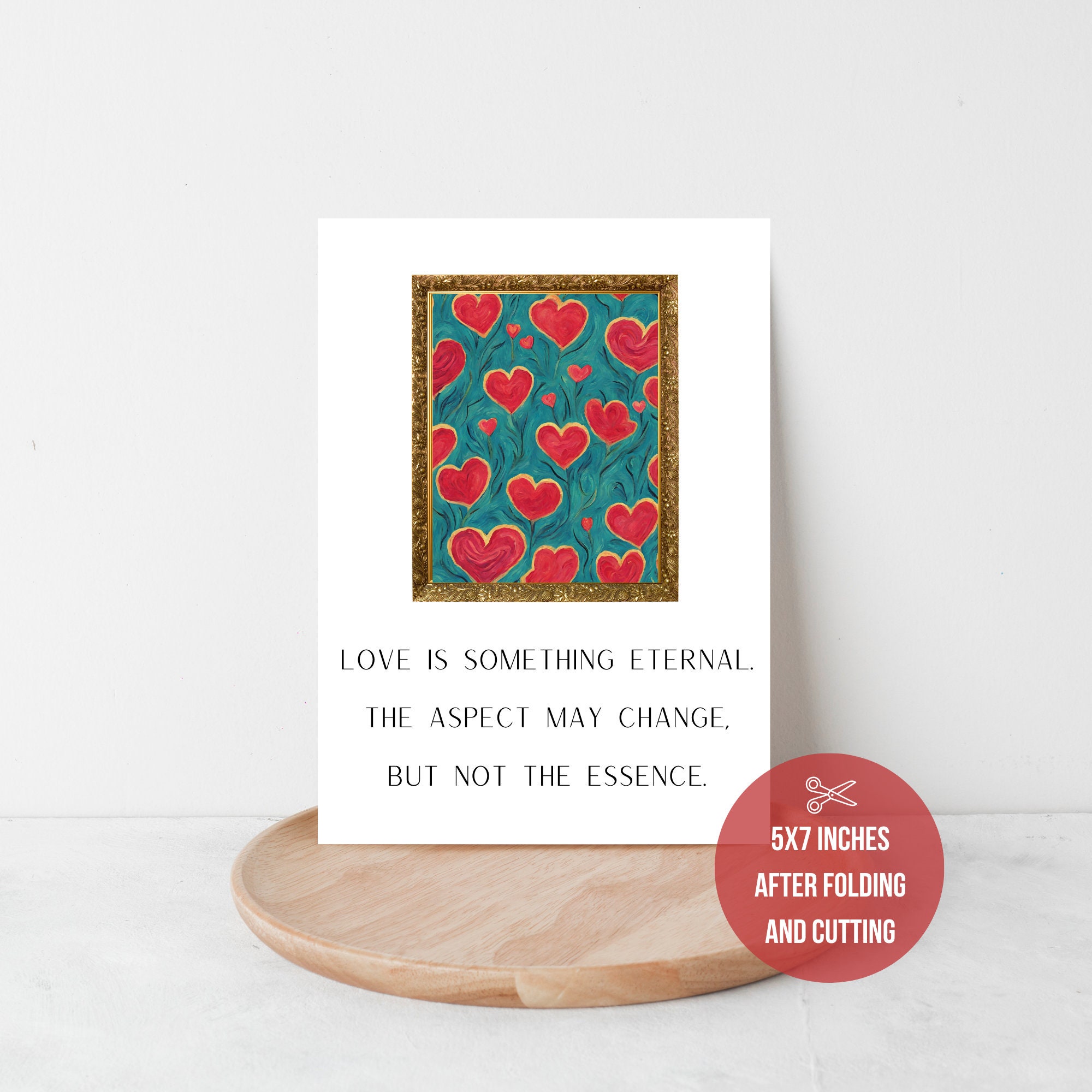 Printable Romance Card for Loved One Love, Art, Eternal Love, Hearts ...