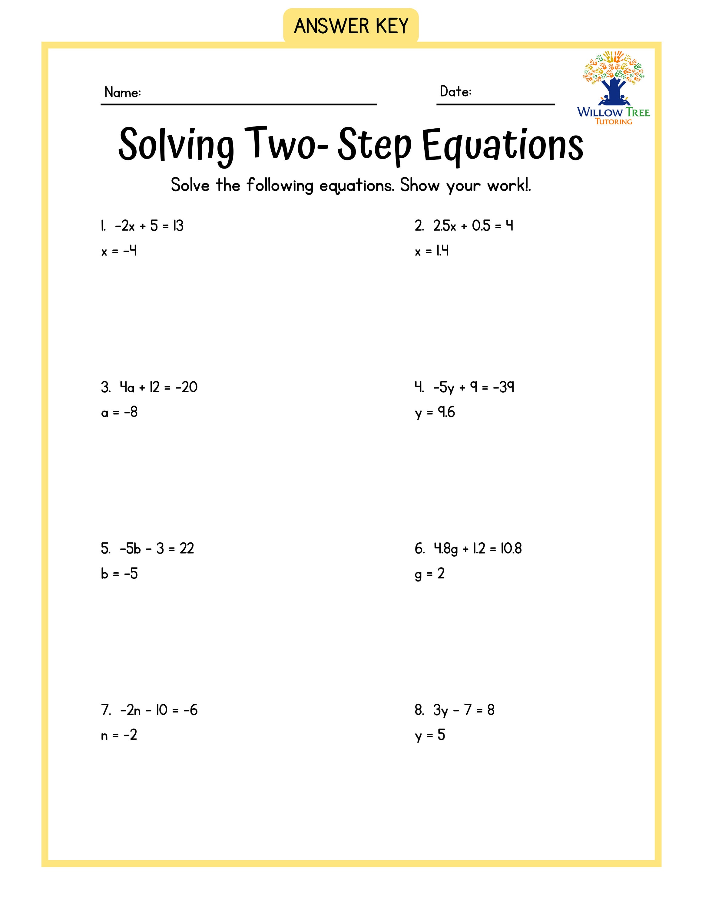 Colorful Solving Multi-step Equations Tiered Worksheets - Etsy