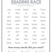 Reading Race Activity 1 - Etsy