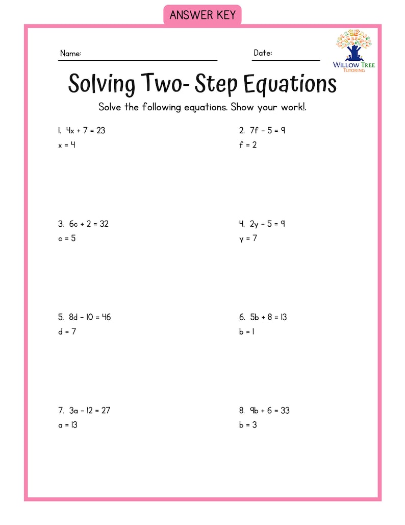 Colorful Solving Multi-step Equations Tiered Worksheets - Etsy