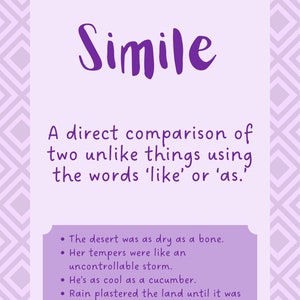 Pastel Multi-color English Figurative Language Classroom Poster Series ...