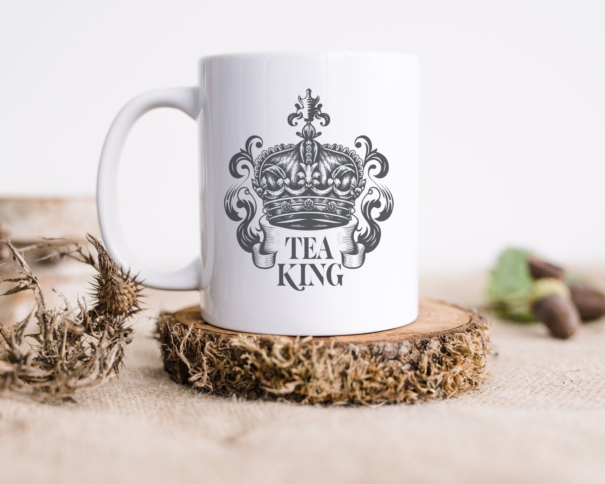 Tea King Regal, King Crown Mug, Vintage Style Cup, Antique Monarch Gift ...