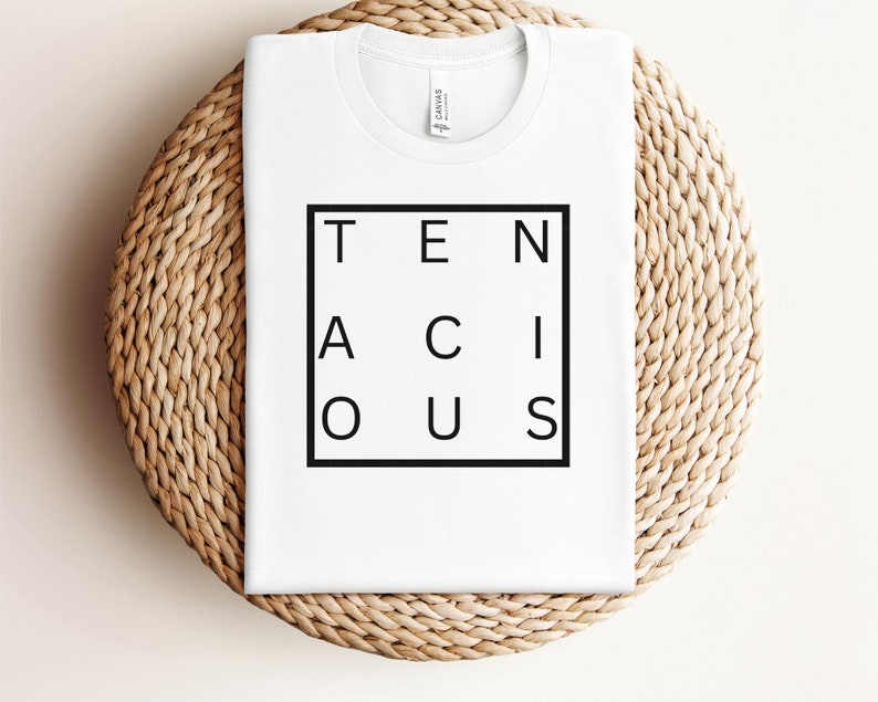 Eye Test Chart T-shirt, Unique Tenacious Statement Tee, Graphic Black ...