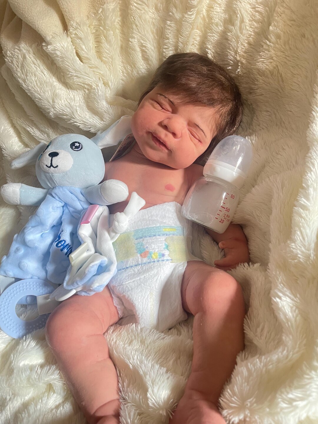 Platinum Silicone Reborn Baby – Boy or Girl | Full Body | Rooted Hair ...