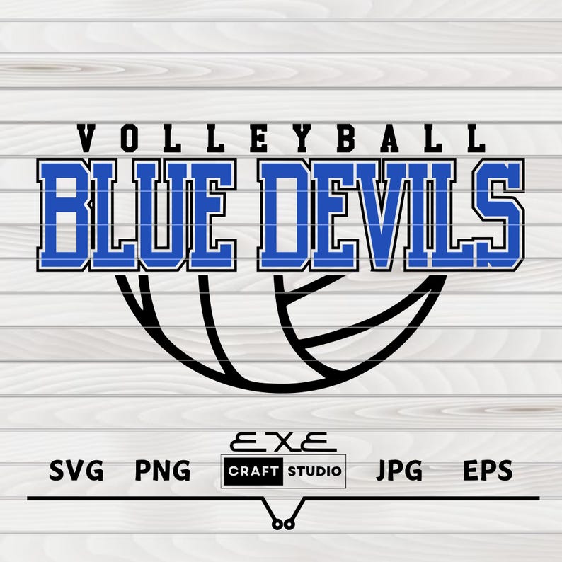 Blue Devils Volleyball SVG, Volleyball Svg, Blue Devil Svg, Blue Devils ...