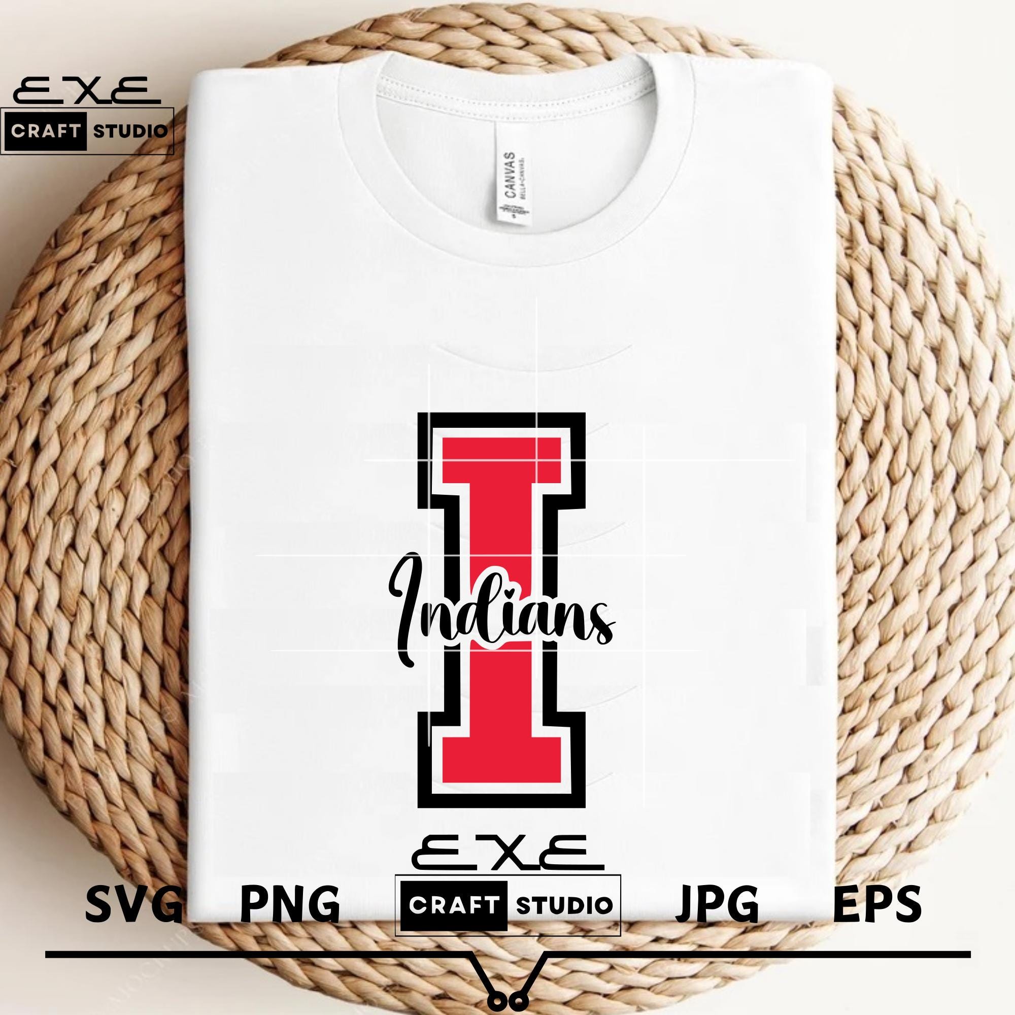 Indians Svg, Indians Mascot Svg, Indians Cheer Svg, Indians Shirt Svg ...