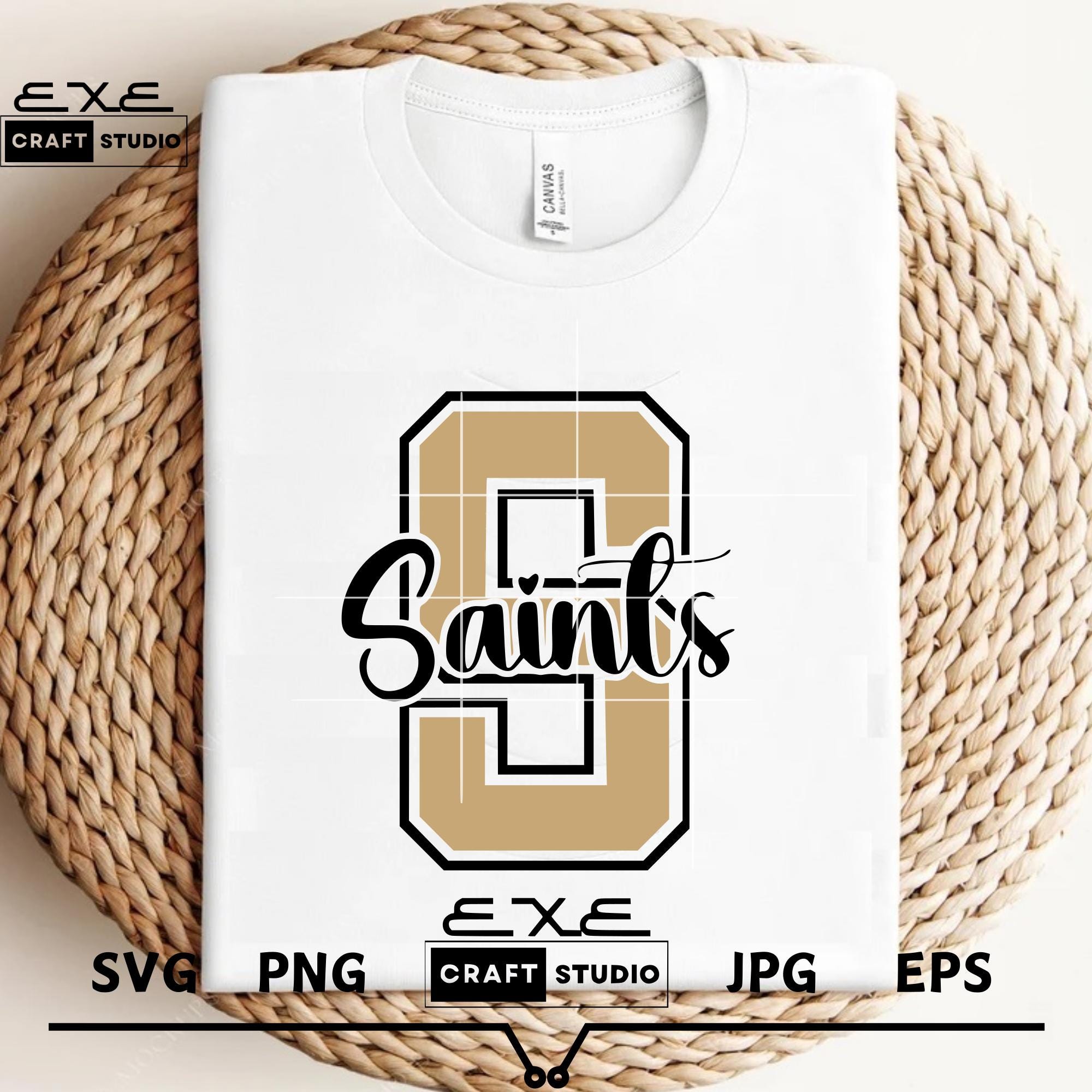 Saints Svg, Saints Mascot Svg, Saints Cheer Svg, Saints Shirt Svg ...