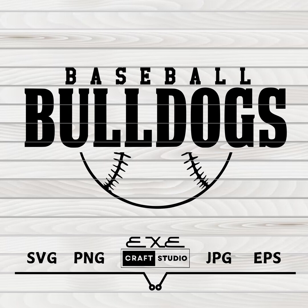 Bulldog Baseball Svg, Baseball Svg, Bulldog, Bulldogs, Bulldogs Mascot ...