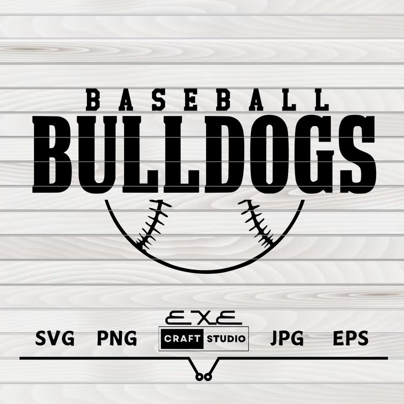 Bulldog Baseball Svg, Baseball Svg, Bulldog, Bulldogs, Bulldogs Mascot ...