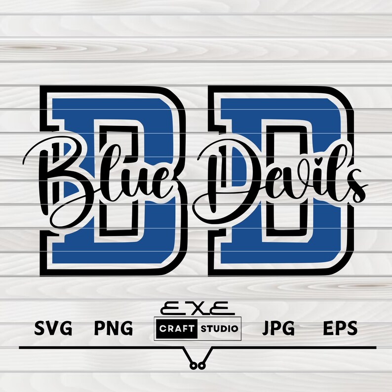 Blue Devils Svg, Blue Devils Mascot Svg, Blue Devils Cheer Svg, Blue ...