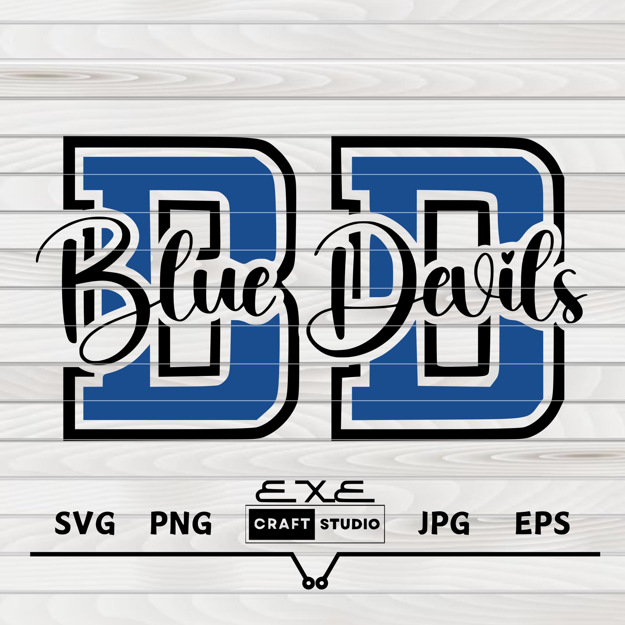 Blue Devils Svg, Blue Devils Mascot Svg, Blue Devils Cheer Svg, Blue ...