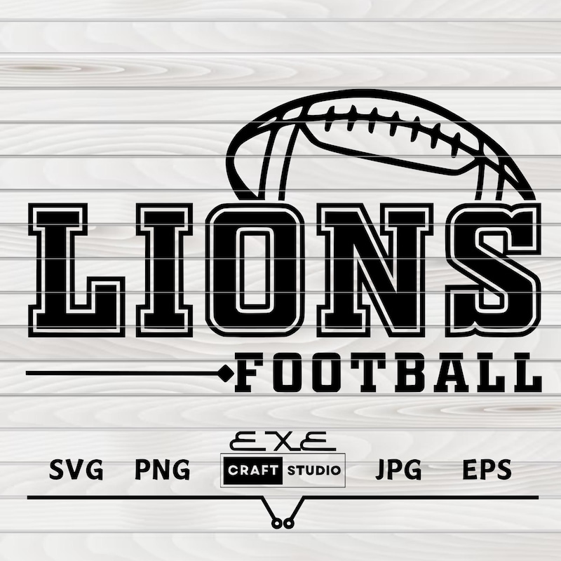 Lions Football Svg - Etsy