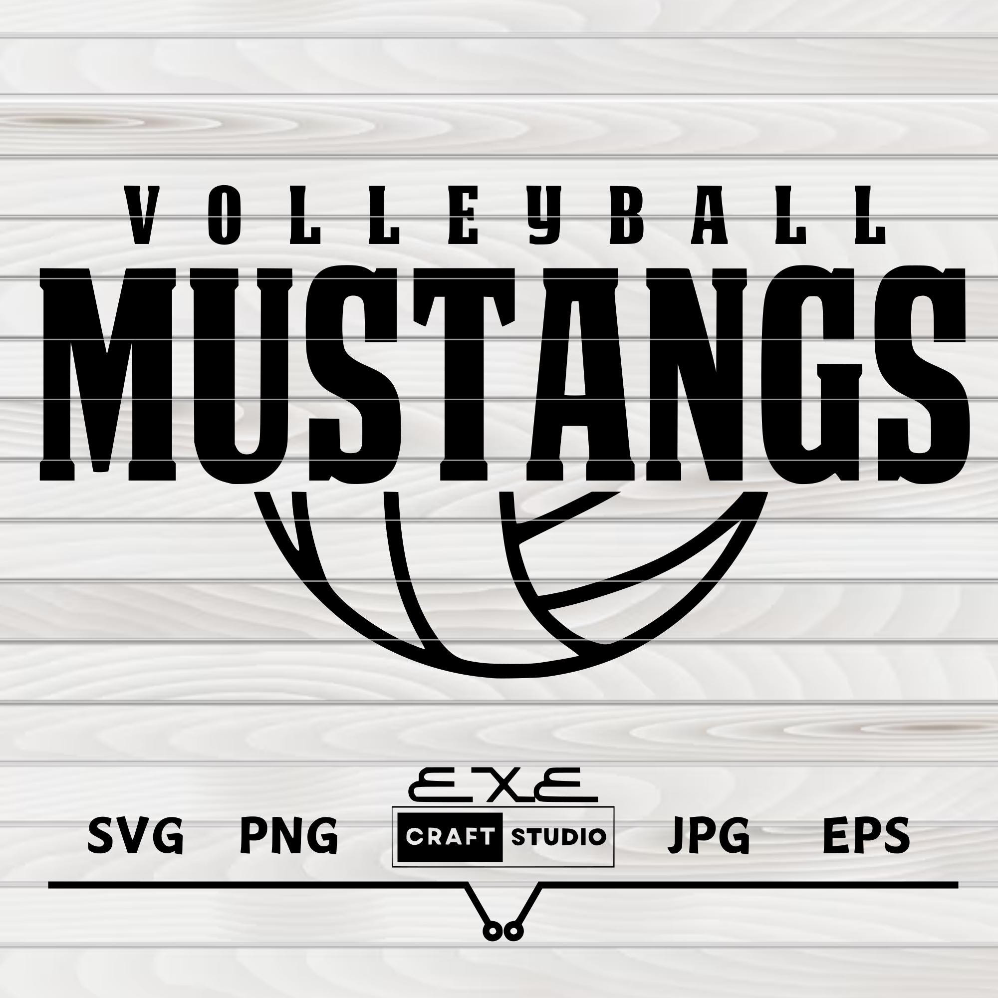 Mustangs Volleyball SVG PNG, Mustangs Svg, Volleyball Svg, Mustangs ...