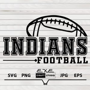 Football Svg, Indians Football SVG, Indians Svg, Indian, Football Svg ...