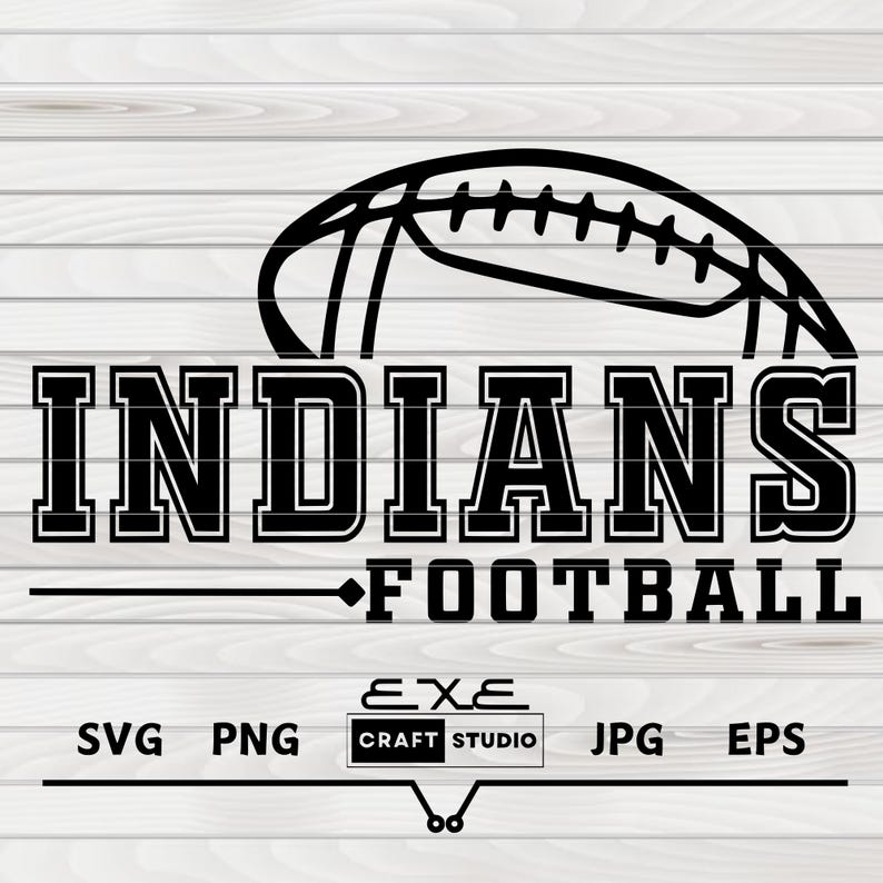 Football Svg, Indians Football SVG, Indians Svg, Indian, Football Svg ...