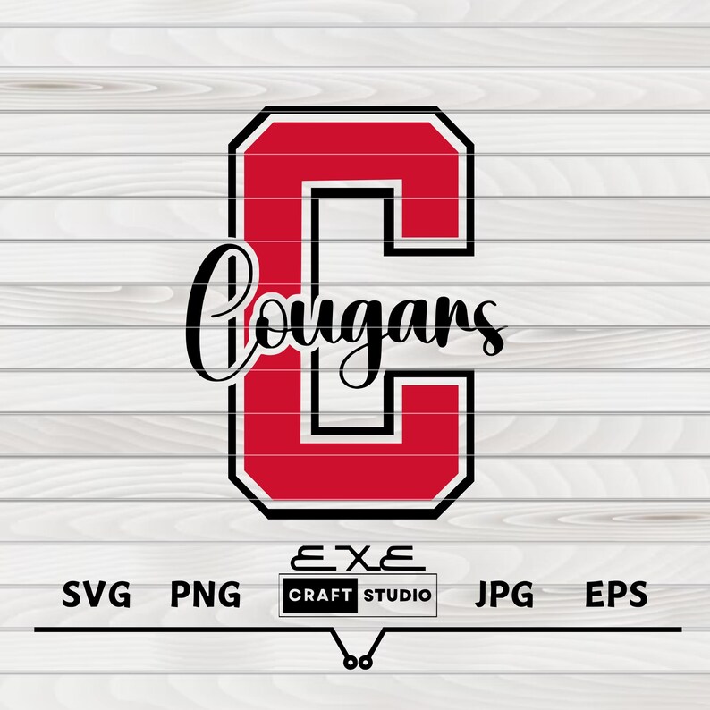 Cougars SVG PNG, Cougars Mascot Svg, C Cougars Svg, Cougars Cheer Svg ...
