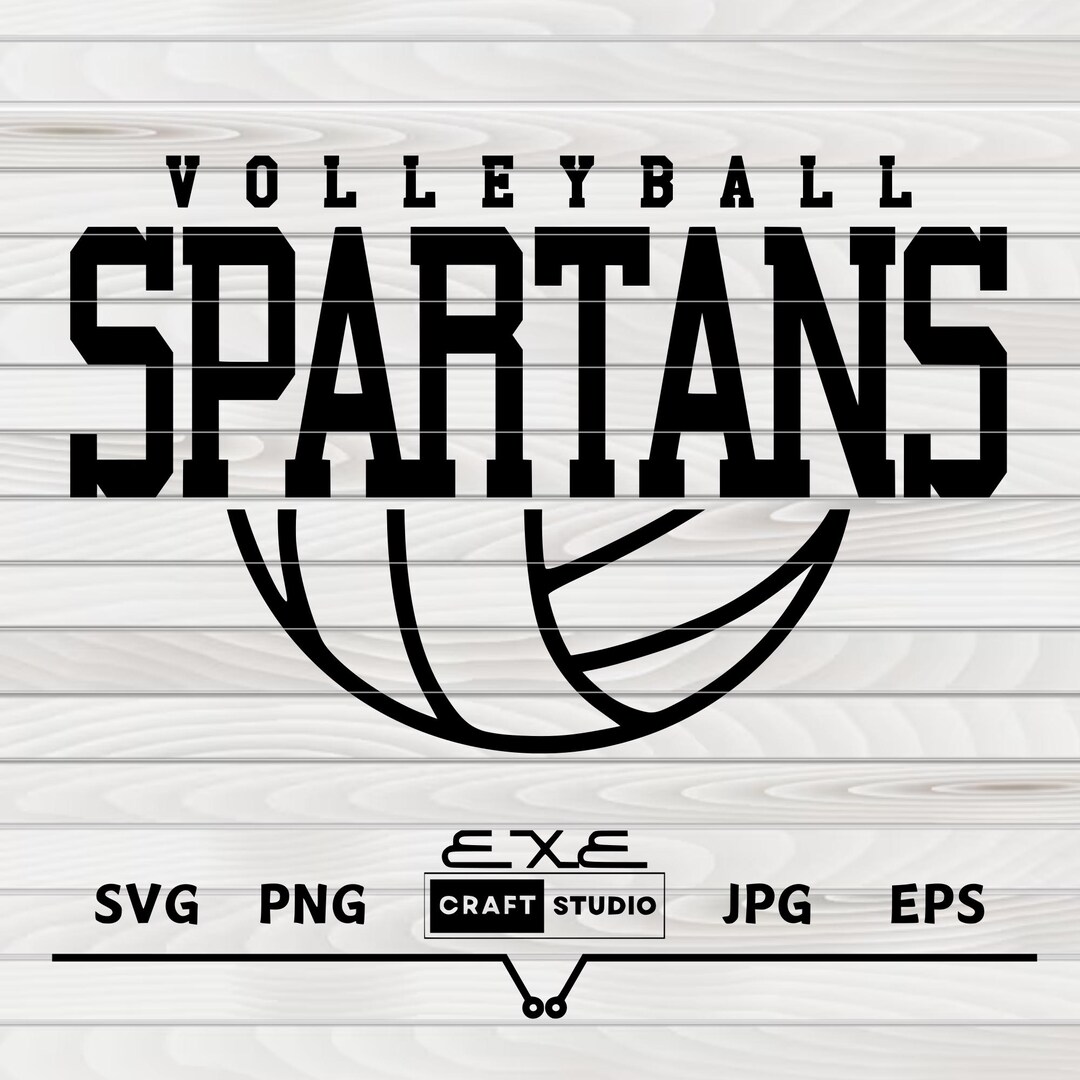 Spartans Volleyball Svg, Volleyball Svg, Spartans Svg, Spartan ...