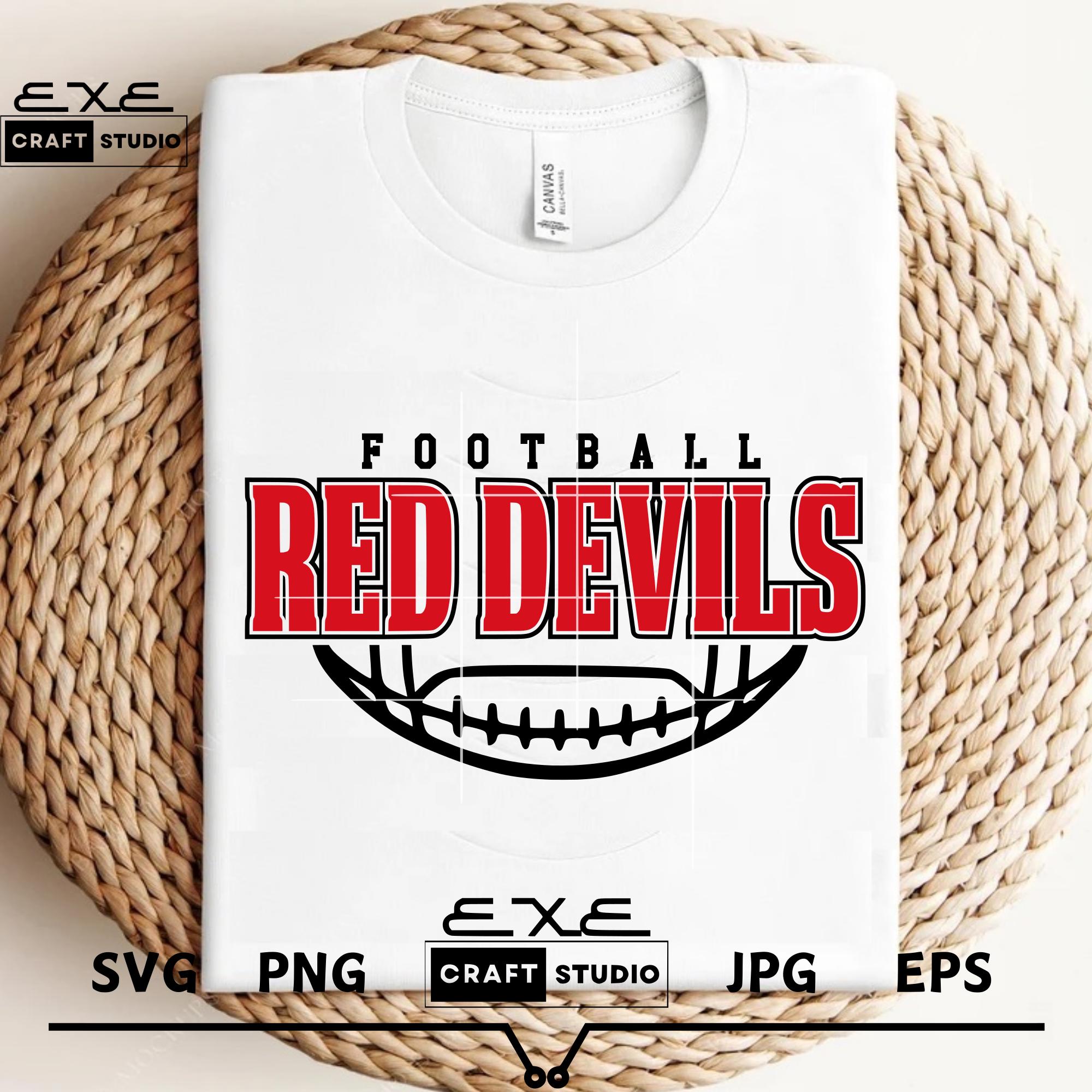 Red Devils Football Svg, Red Devils Svg, Football Svg, Red Devils Shirt ...