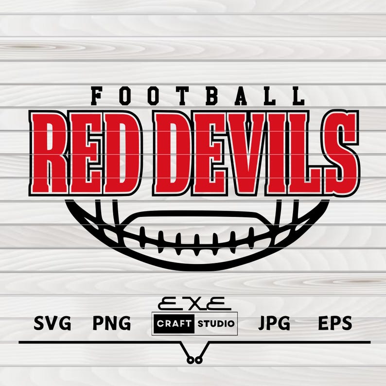 Red Devils Football Svg, Red Devils Svg, Football Svg, Red Devils Shirt ...