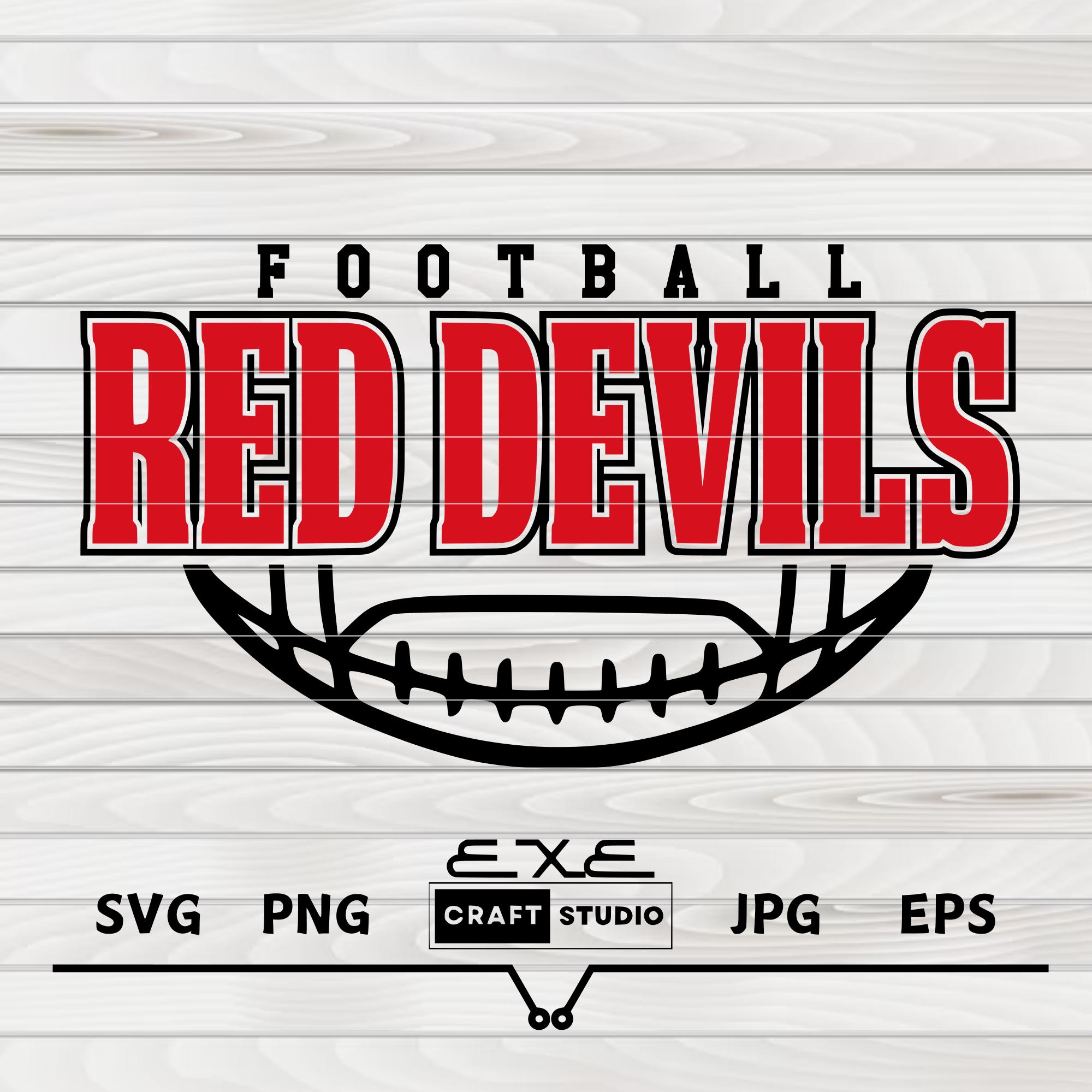 Red Devils Football Svg, Red Devils Svg, Football Svg, Red Devils Shirt ...