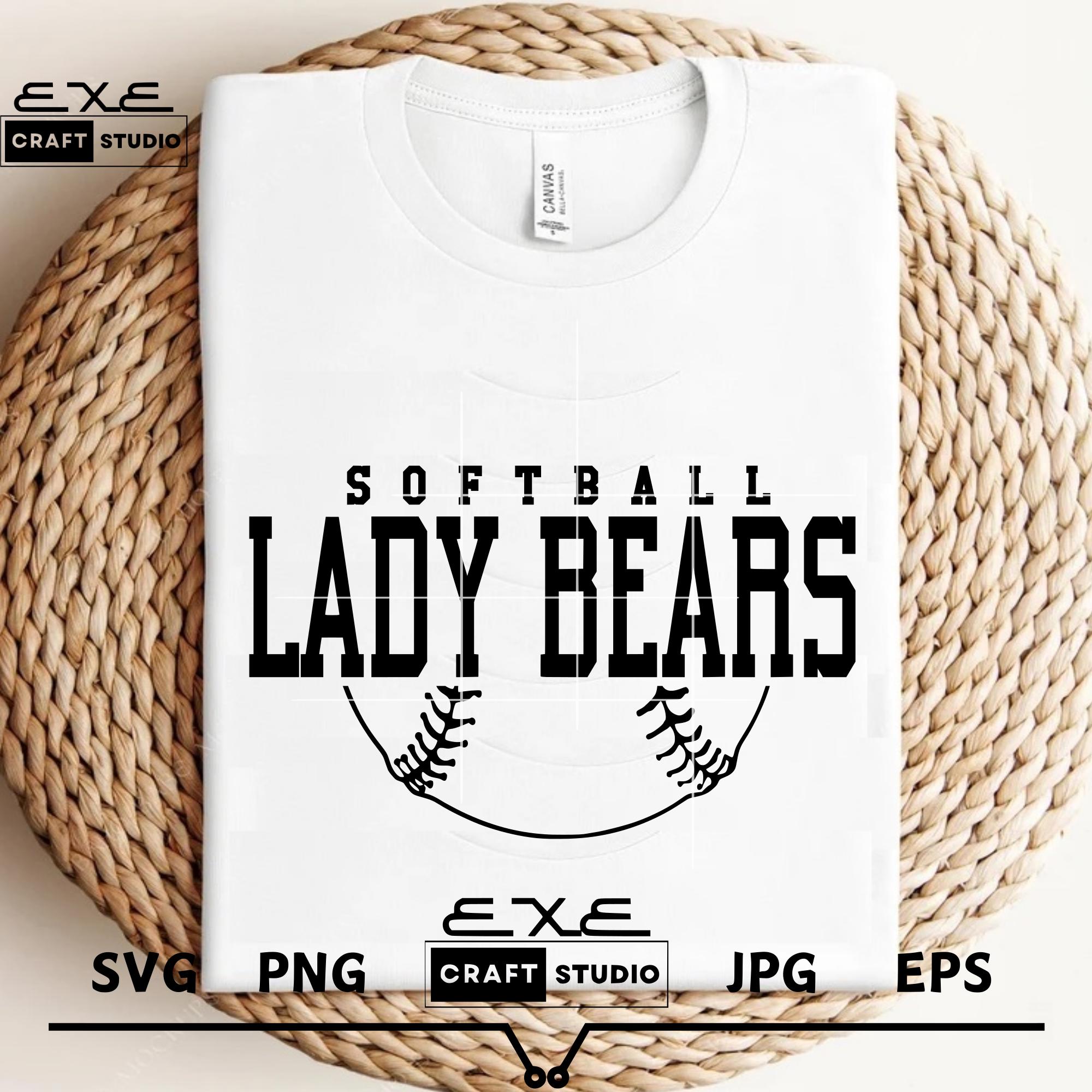 Lady Bears Softball Svg, Softball Svg, Bear, Bears, Lady Bears ...
