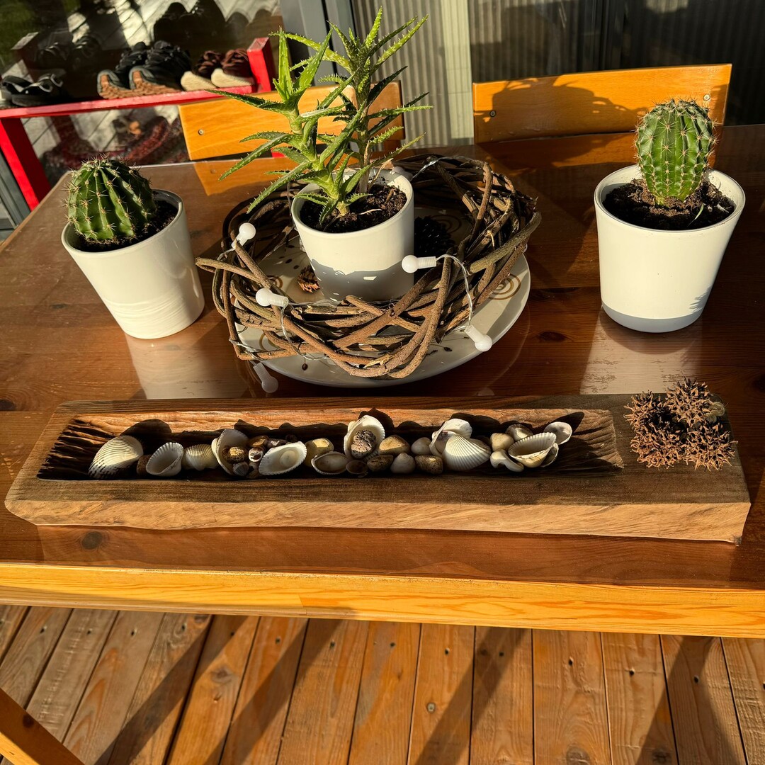 Modern Wooden Key Holder Valet Tray Entryway Wood Tray Key Container ...