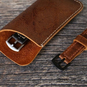 Leather Watch Case, Watch Protector, Single Watch Pouch, Travel ...