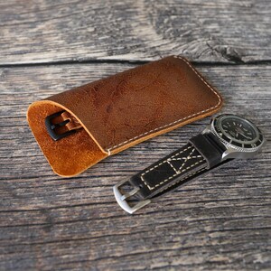 Leather Watch Case, Watch Protector, Single Watch Pouch, Travel ...