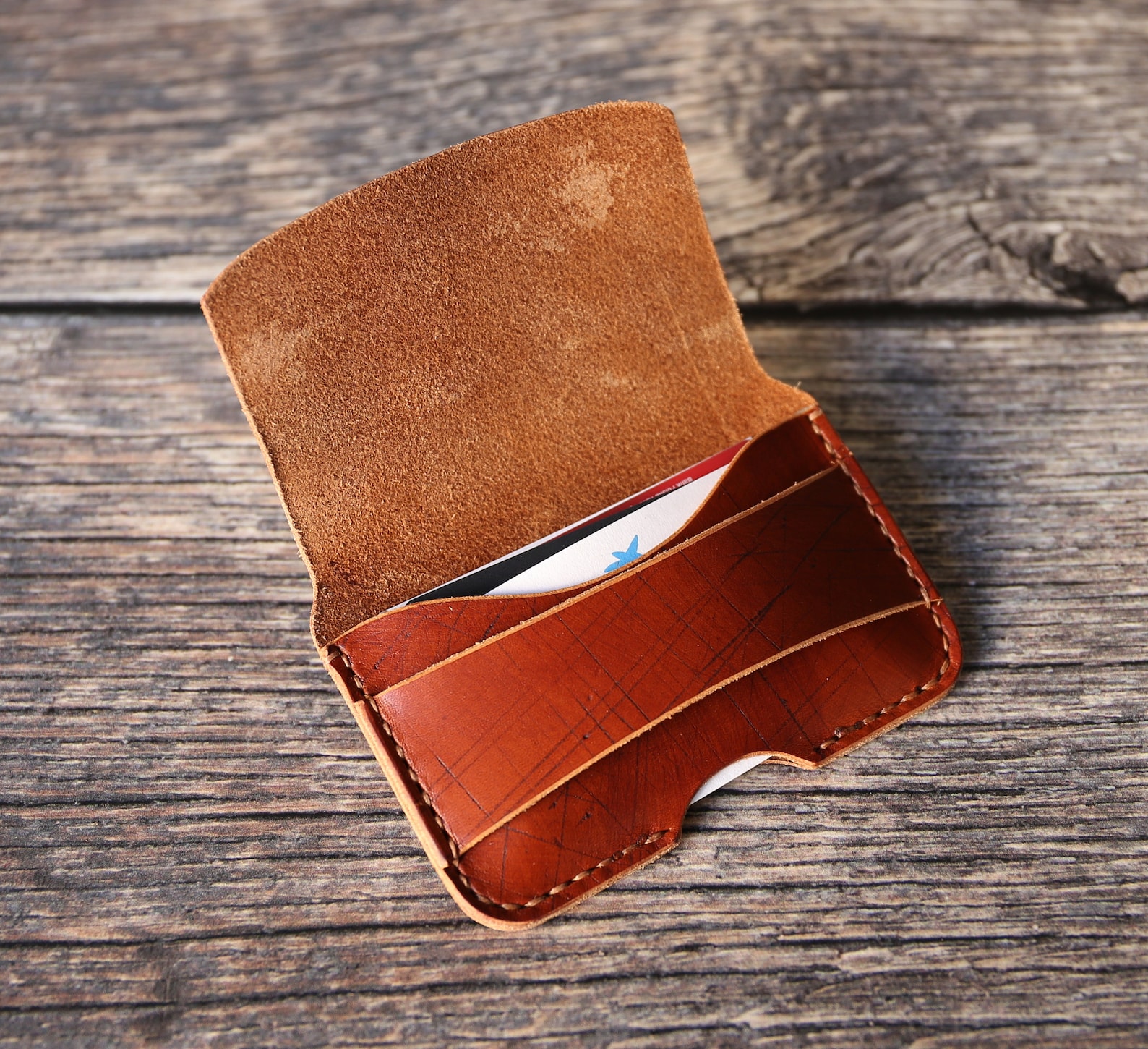 Credit Card Pattern - PDF Minimalist Leather Wallet, Card Holder ...