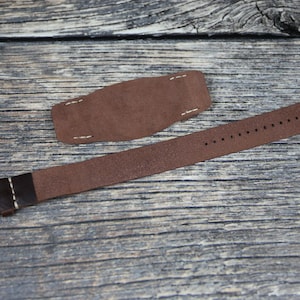 Dark Brown Leather Watch Strap 18mm 20mm 22mm 24mm 26mm Aviator ...