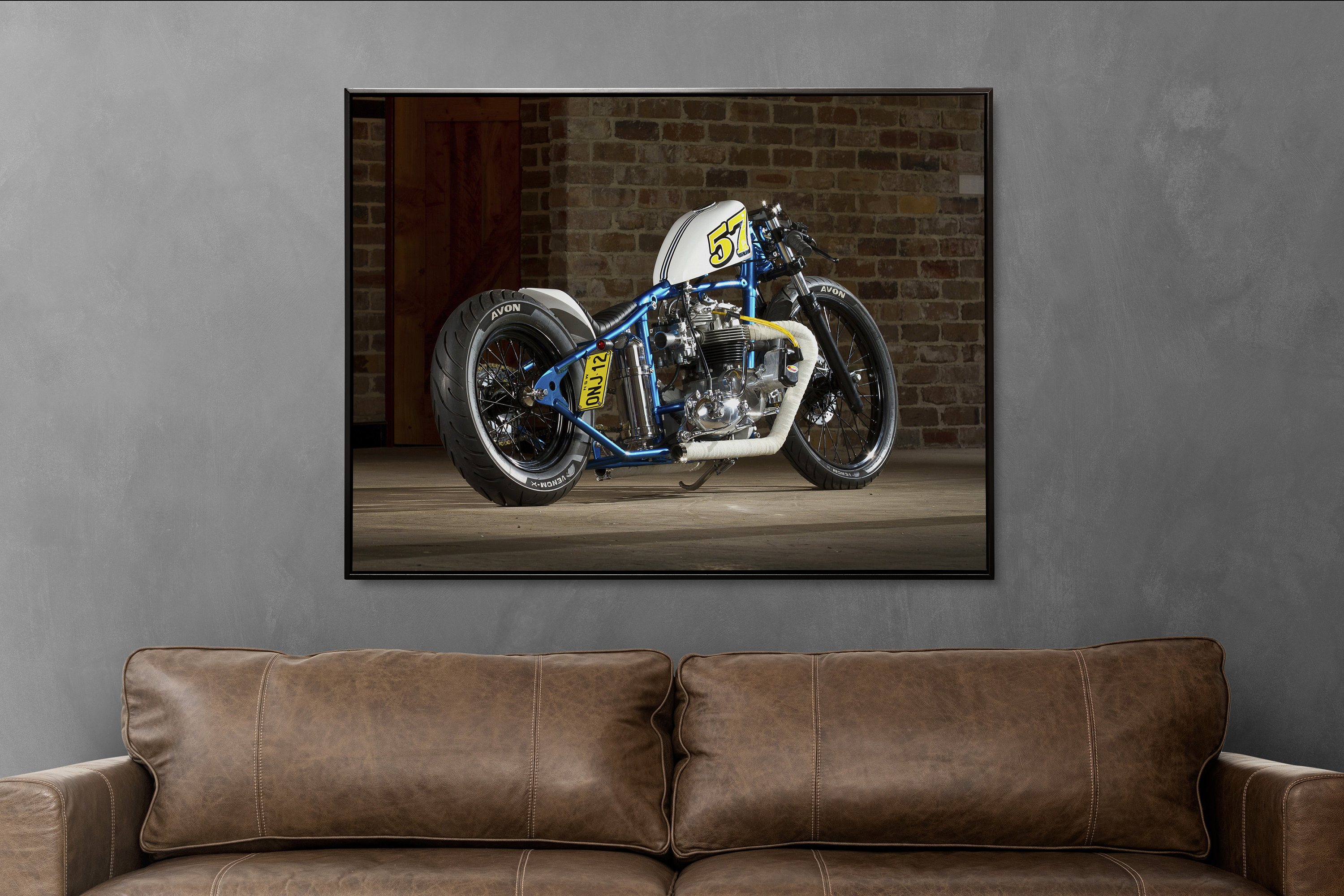 Custom Triumph Bobber Motorcycle Poster Print | 3 Sizes Available - Etsy
