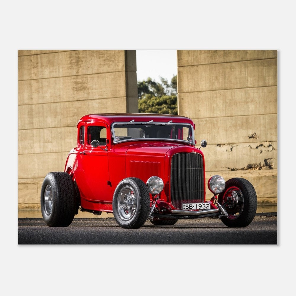 1932 Ford 5-window Coupe Hot Rod Poster Print - Hotrod | 3 Sizes ...