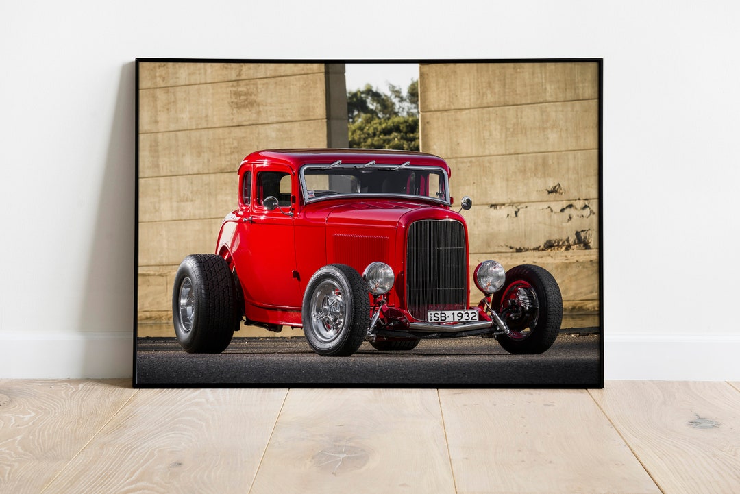 1932 Ford 5-window Coupe Hot Rod Poster Print - Hotrod | 3 Sizes ...