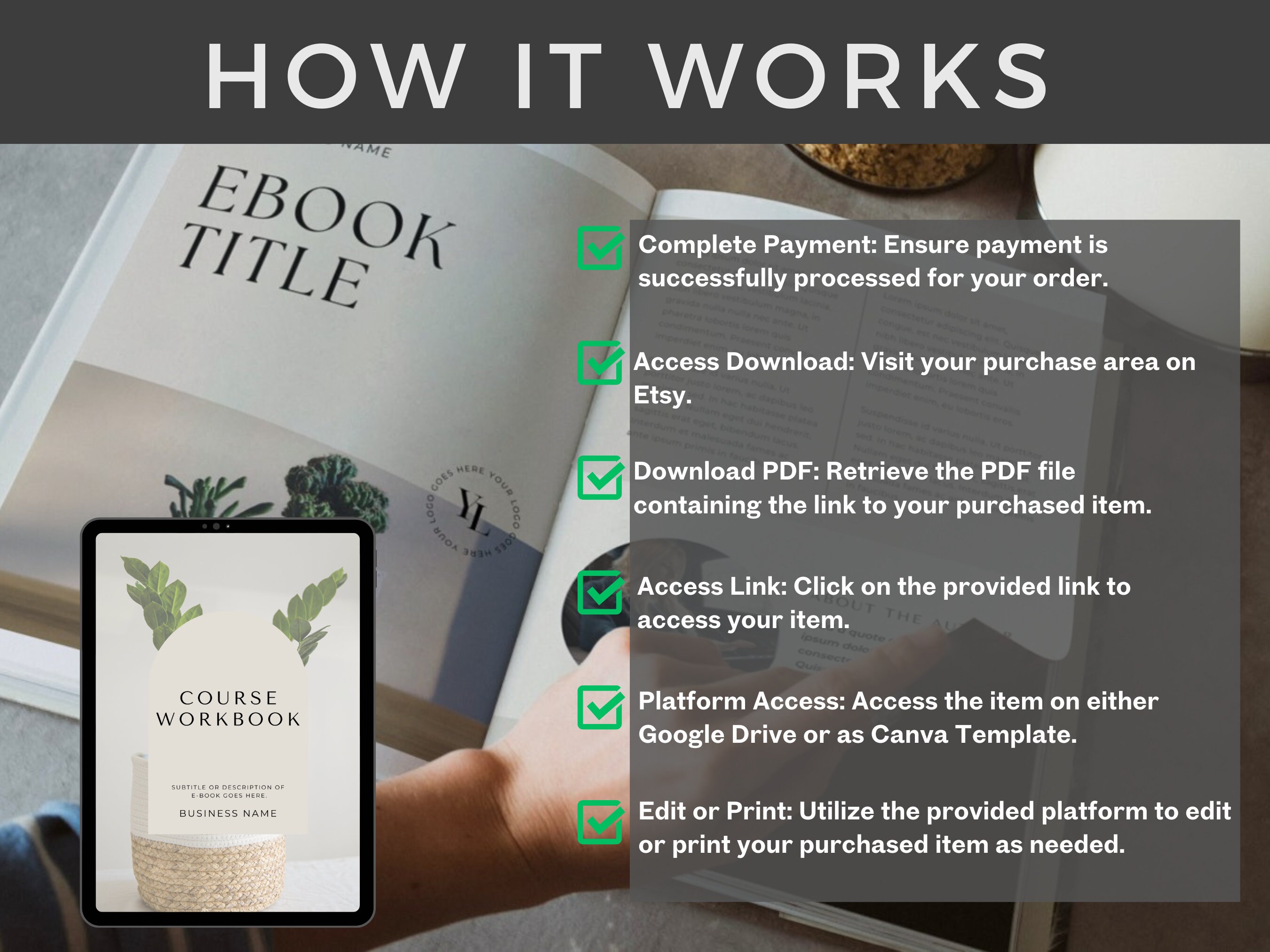 Course Workbook Template for Canva, Canva E-book Template, Workbook for ...