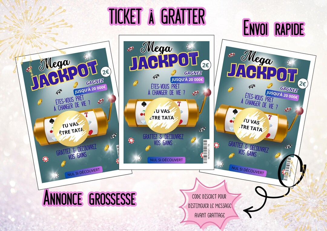 Scratch Card, Pregnancy Announcement, Similar FDJ Ticket, Original ...