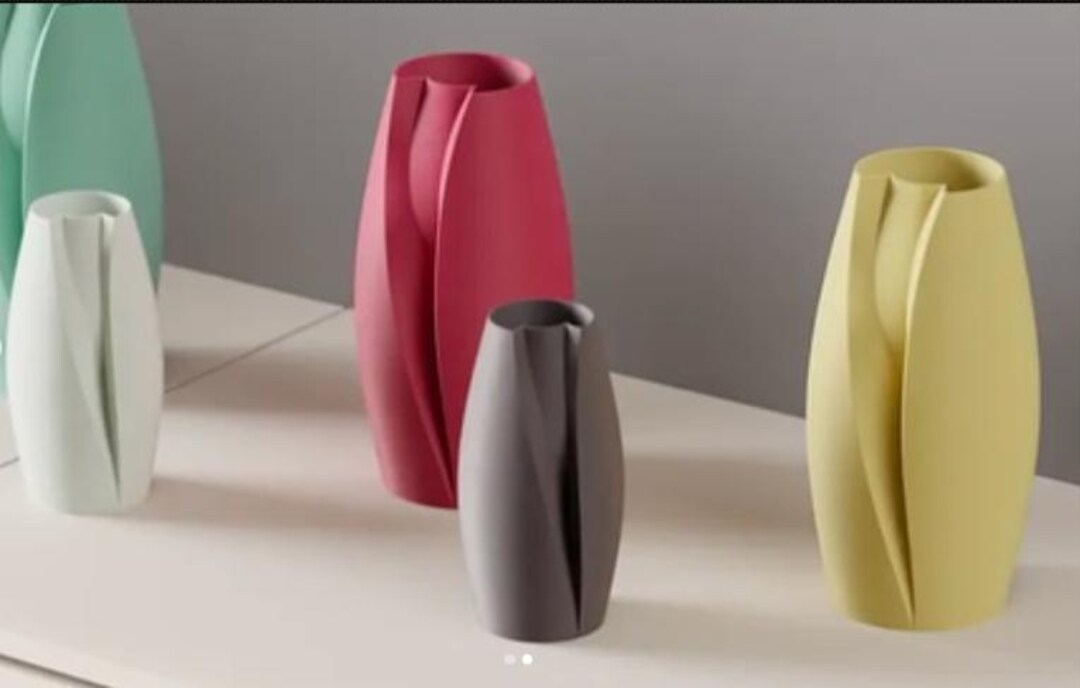 Modern 3D Printed Vase Geometric Minimalist Home Decor - Etsy