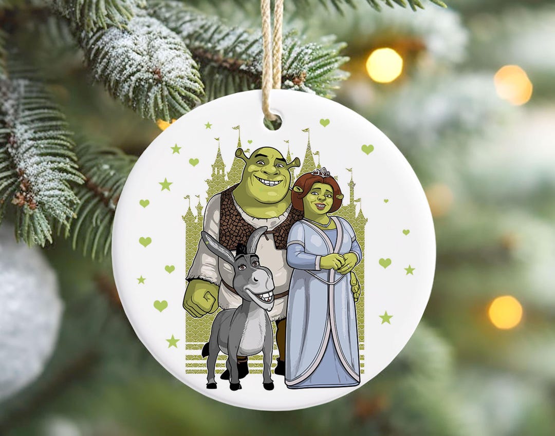 Memes Shrek Ornament Shrek Face Ornament, Sassy Shrek Ornament, Shrek ...