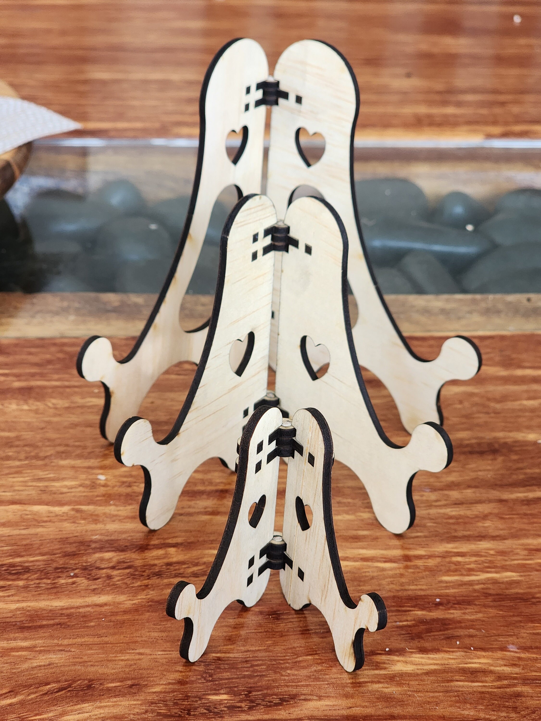 EASELS DESK PHOTO Frame Hinged Display Adjustable Easel Stands 3 Sizes ...