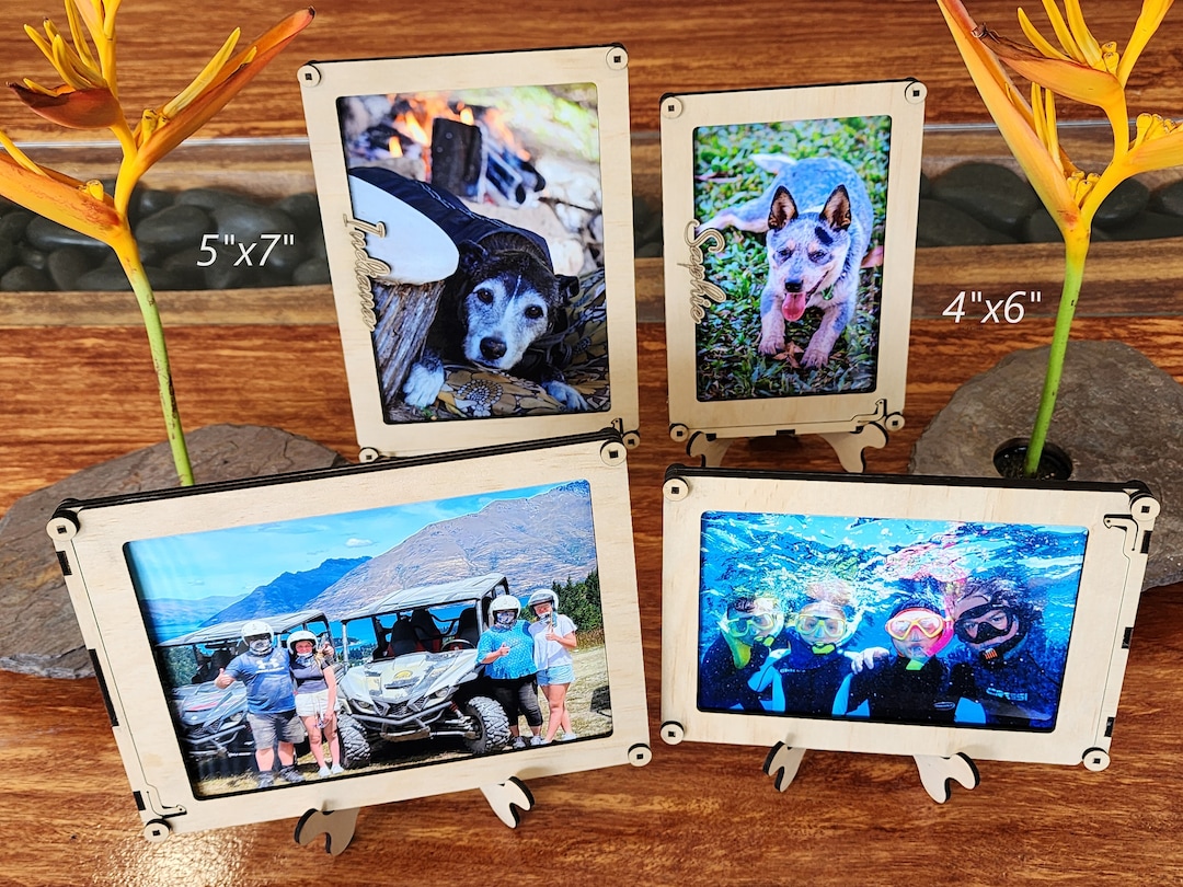 PHOTO FRAMES With Hinged Access Door Including Easels! Laser Cut File ...