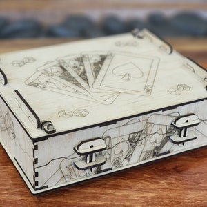 ULTIMATE GAMES BOX! Laser Cut File - 10000, Dice, Poker, Blackjack ...