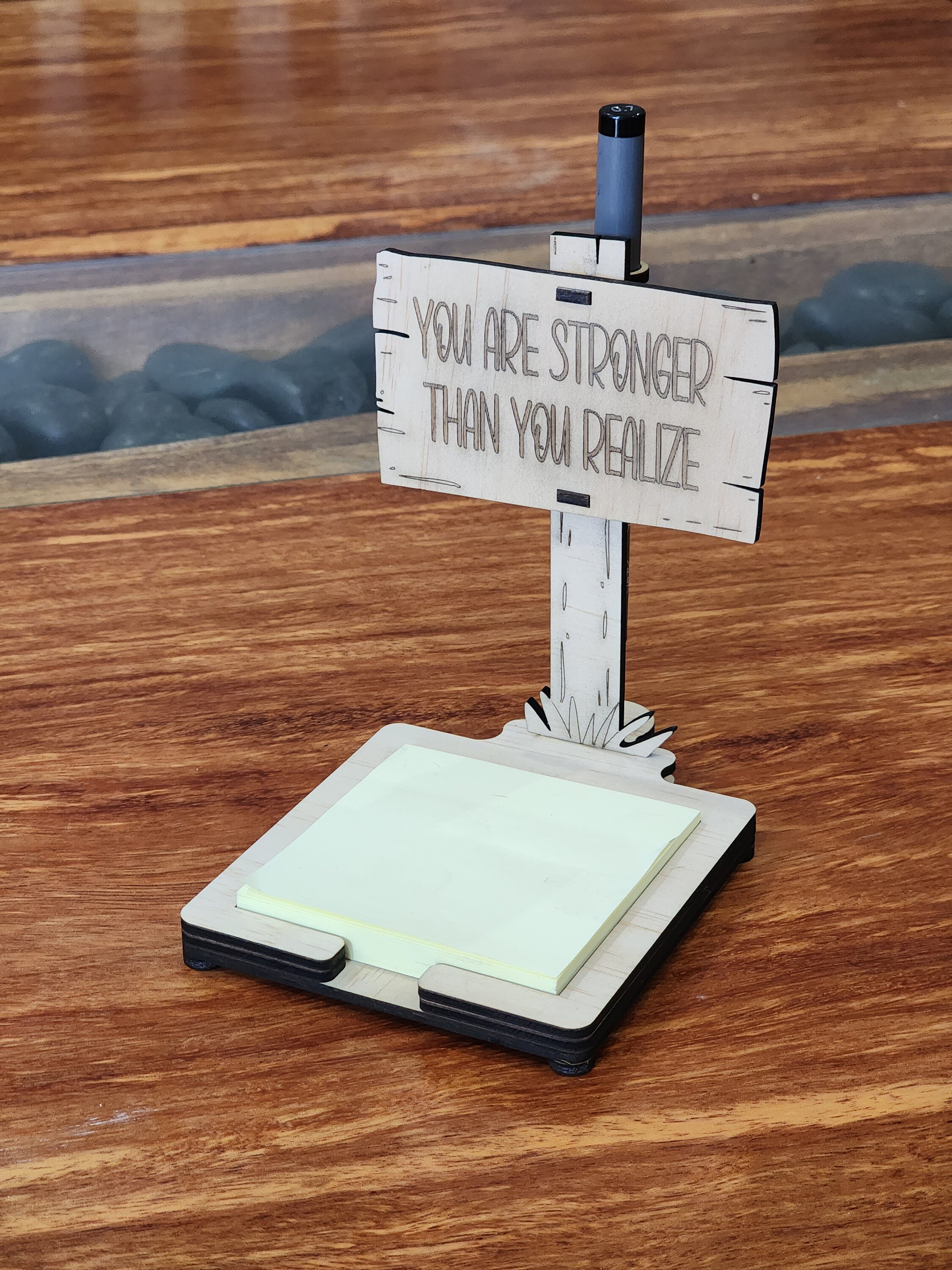 Mental Health STICKY NOTE HOLDER With Pen Holder and Card Holder Thank ...